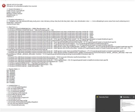 Issue With Geode Ideas On How To Fix Rgeometrydash