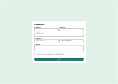 Frontend Mentor Formulário De Contato Responsivo Feito Com Html Css