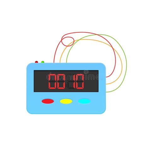 Stopwatch Digital Countdown Timer With Minutes And Seconds Vector