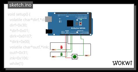Switch On Led 1 On Wokwi Esp32 Stm32 Arduino Simulator