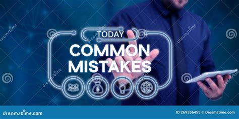 Text Caption Presenting Common Mistakes Business Overview Actions That Are Often Used