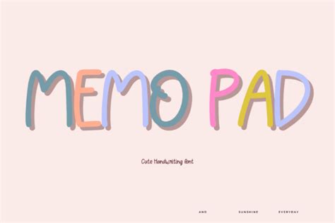 Memo Pad Font By Nstudio Design Creative Fabrica