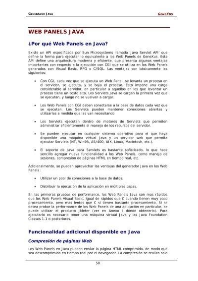 Generador Java Genexus We