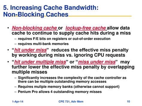 PPT CPE 731 Advanced Computer Architecture Advanced Memory Hierarchy
