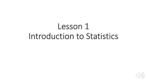 Intro To Statistics In Psychology Lesson 1