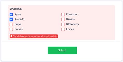 how to limit the number of selections on a checkbox field