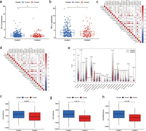 Immunity Analysis Of Cluster1 And Cluster2 A B Differential