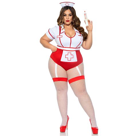 Plus Size Sexy Nurse Costume Halloween Seduction Uniform Ssmtoys