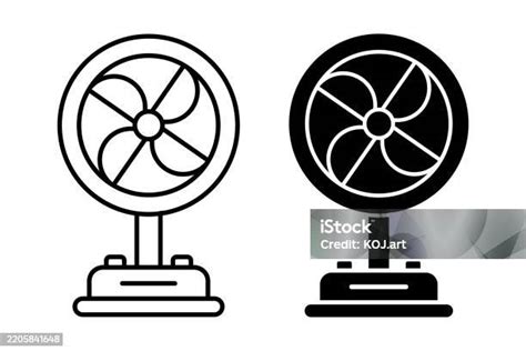 미니멀리스트 팬 아이콘 벡터 세트입니다 회전하는 블레이드 냉각 환기 또는 공기 흐름 기호가 있는 팬 개체 그룹에 대한 스톡 벡터 아트 및 기타 이미지 Istock