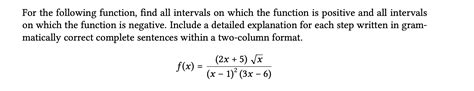 For The Following Function Find All Intervals On Which The Function Is