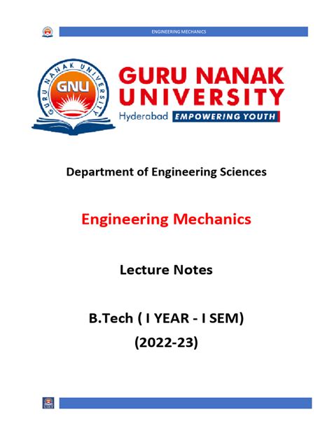 Em Lecture Notes Module 1 Pdf Force Newtons Laws Of Motion