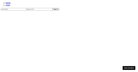 react login with localstorage codesandbox
