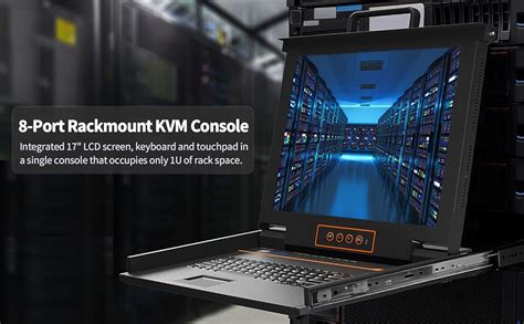 8 Port Rackmount Kvm Console With 17 Lcd Monitor Vga Rackmount Kvm