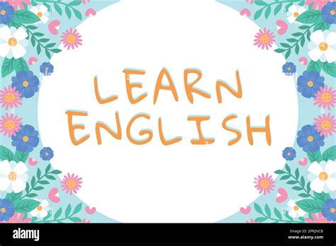 Hand Writing Sign Learn English Business Showcase Universal Language