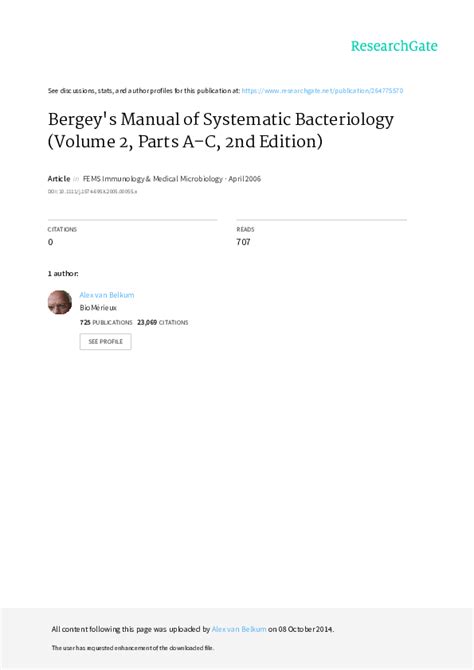Pdf Bergeys Manual Of Systematic Bacteriology Vol 2