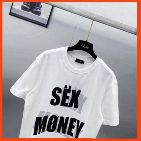 Mua 1 Áo Phông Nam Nữ Premium Cotton In Nổi Chữ Sex Money Drug Bóng Mờ Cổ Bo Dày Dặn Phong Cách