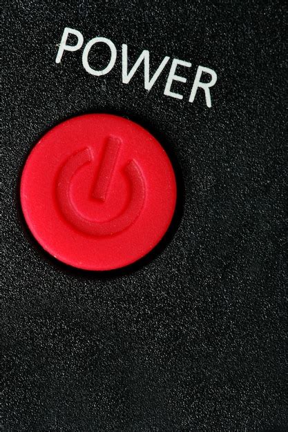 Premium Photo Red Power Button