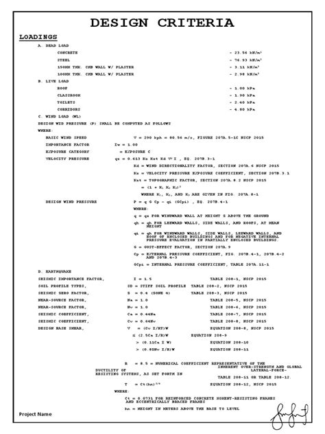 Design Criteria Format Download Free Pdf Economic Sectors Applied And Interdisciplinary