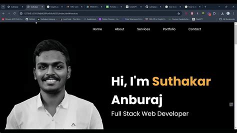 Suthakar Anburaj On Linkedin Webdevelopment Html Css Javascript Portfolio Github Frontend