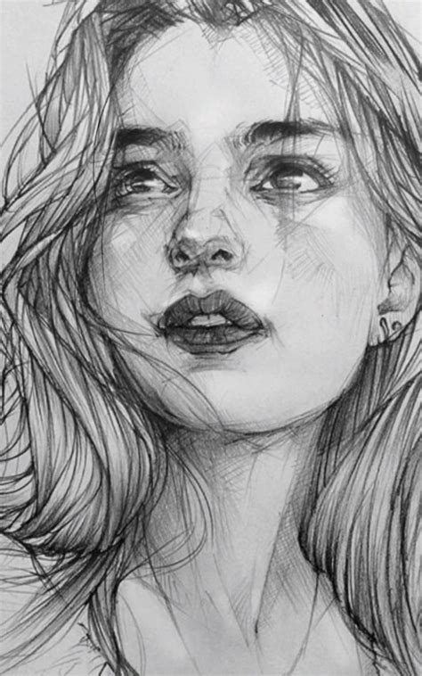 Rj Sketches Of Girls Faces Pencil Drawings Of Girls Pencil Portrait