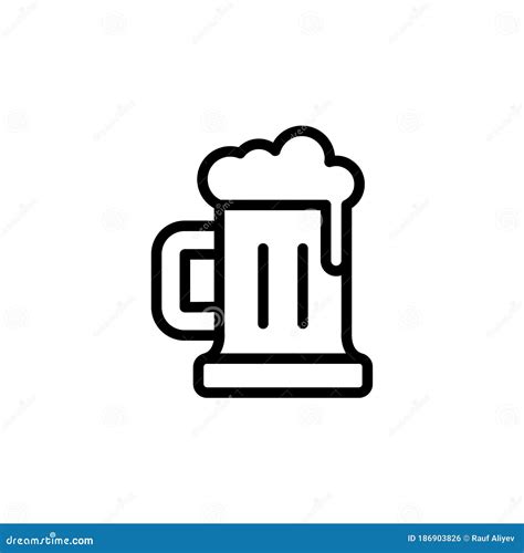 Beer Glass Concept Line Icon Simple Element Illustration Beer Glass Concept Outline Symbol