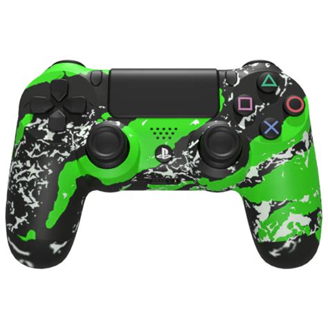 Green Splatter Ps4 Custom Controller Controller Chaos