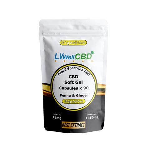 Cbd Soft Gel Capsules 15mg90 Digestion With Fennel Ginger