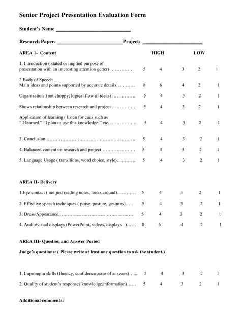 Top Project Management Evaluation Template Presentation Evaluation Form Project Management