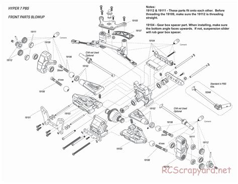 Hobao Ofna Hyper 7 Pbs Exploded Views With Part Numbers 14325