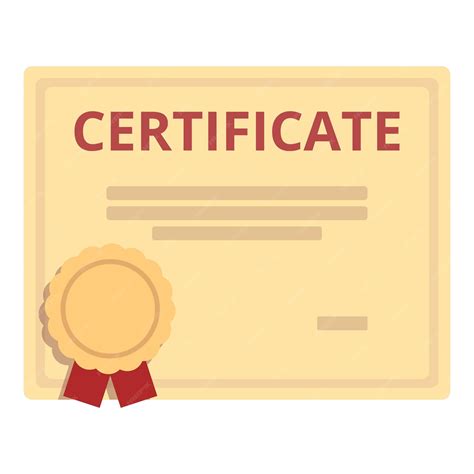 Premium Vector Certificate Icon Cartoon Vector T Document Modern