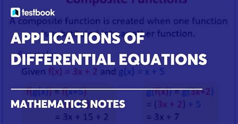 Applications Of Differential Equations Types Of DE ODE PDE