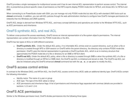 Onefs Acl Access Control Lists On Dell Emc Powerscale Onefs Dell