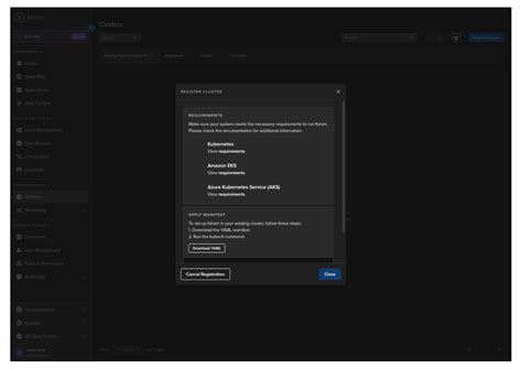 kubernetes cluster kelvin documentation