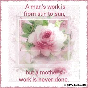 Mothers Day Facebook Graphic A Mothers Work Is Never Done