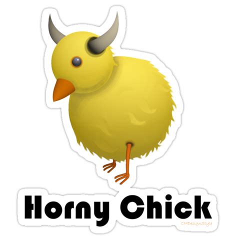 Horny Chick Funny Cartoon Chicken Design Stickers By Artformdesigns Redbubble