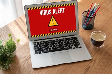 Premium Photo Virus Warning Alert On Computer Screen Detected Modish