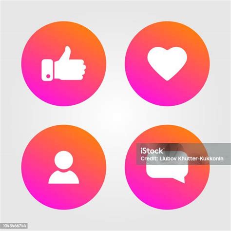 엄지손가락을 좋아하고 사랑 하는 아이콘을 설정 소셜 미디어 요소입니다 소셜 네트워크 아이콘입니다 카운터 알림 기호입니다 벡터 일러스트 레이 션 매스컴에 대한 스톡 벡터 아트