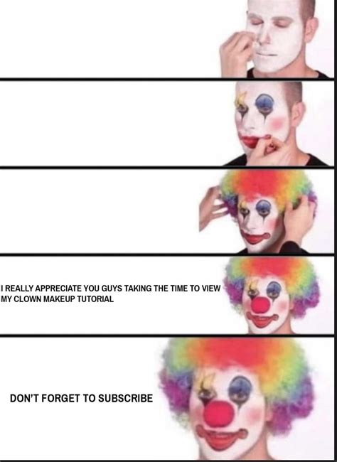 Guy Putting On Clown Makeup Meme Template