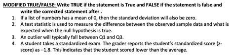solved modified true false write true if the statement is