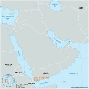 Bab El Mandeb Strait Map Location And Facts Britannica