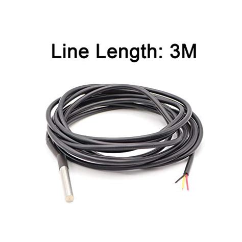 Twtade 3pcs Ds18b20 3m Temperature Sensor Waterproof Stainless Steel Temperature Range 55