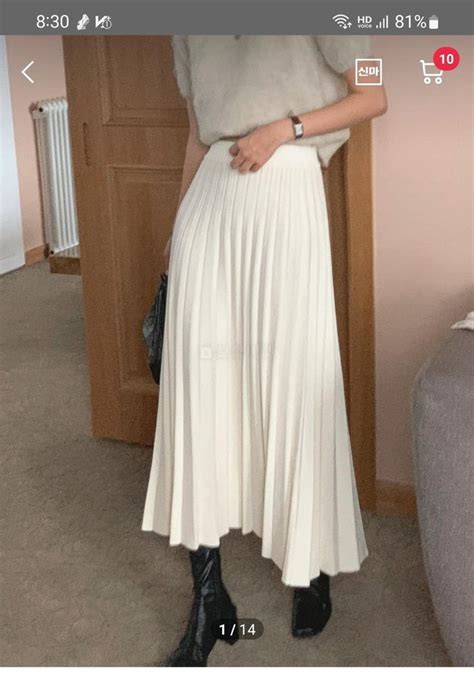 니트 밴딩주름롱스커트 새상품 헬로마켓