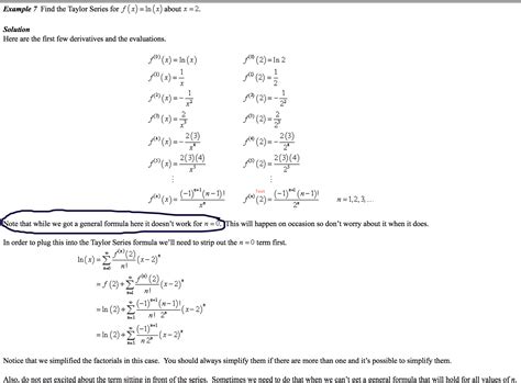 Taylor Series Expansion Of Natural Log Function Youtube