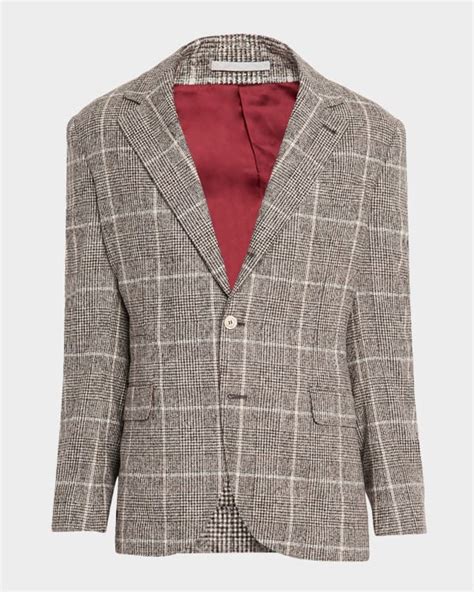 Brunello Cucinelli Mens Glen Plaid Sport Coat Neiman Marcus