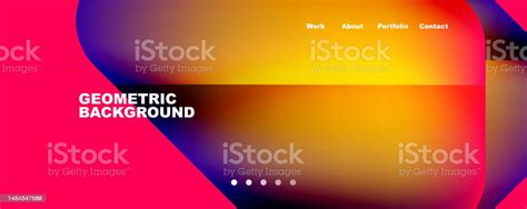 액체 색상 추상적인 배경을 가진 기하학적 유체 모양 배경 화면 배너 배경 카드 책 그림 방문 페이지에 대 한 벡터 일러스트 레이 션 0명에 대한 스톡 벡터 아트 및 기타