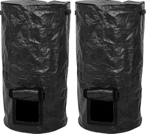 Cadufuelly 2 Pack Compost Bin Bag Reusable Garden Yard