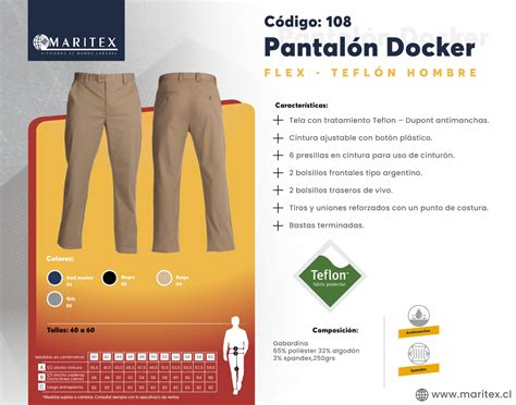 Pantalon Docker Flex Teflon Hombre