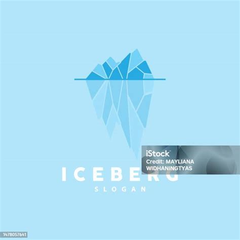 빙산 로고 남극 산맥 벡터 아이스 블루 색상 자연 디자인 제품 브랜드 일러스트 템플릿 아이콘 강에 대한 스톡 벡터 아트 및 기타