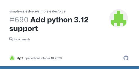 Add Python 312 Support · Issue 690 · Simple Salesforcesimple