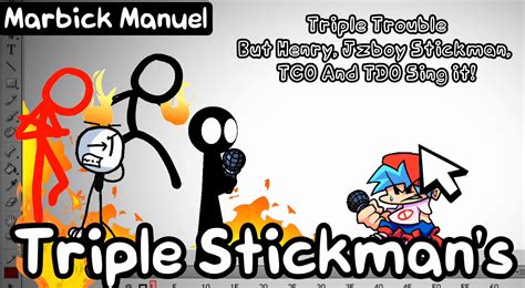 Fnf Triple Stickman Concept Mod Cover Friday Night Funkin Mods Hot